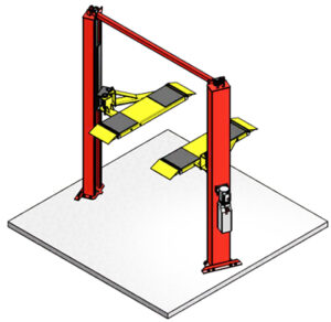 Two Post Pad Lift | Target Lifts - Custom Lifts - Plus Service Lifts